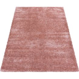Hochflor-Teppich, B:200cm H:50mm L:290cm, rosa, Ayyildiz Teppiche, Polypropylen (PP), Teppiche, "BRILLIANT 4200", L&auml;ufer, auch in rund, Langflor,