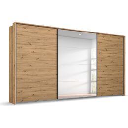 Schwebet&uuml;renschrank Rauch, B:368cm H:233cm T:68cm, braun, Holzwerkstoff, Schr&auml;nke, "Kleiderschrank Schrank Garderobe OTELI inkl. 3 Innenschubladen",