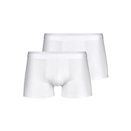 Calida Herren Boxershorts "Boxershort Evolution 2P 2er Pack", Gr. 58, wei&szlig;, Obermaterial: 94% Baumwolle CO. 6% Elasthan EL., Unterhosen