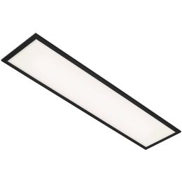 LED Panel "7067015 Simple", weiß, Briloner Leuchten, Leuchten, Deckenlampe, 100x25x6cm, Schwarz, 22W, Wohnzimmer, Schlafzimmer, Flur