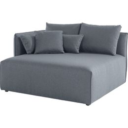 Ottomane OTTO HOME, B:138cm H:86cm T:128cm, grau, 100% Polyester, Sofas, "Nöre", kurzes Lounge-Modul - zum Zusammenstellen, Breite 138 cm, Tiefe 128