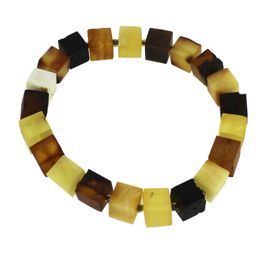 OSTSEE-SCHMUCK Damen Armband "- W&uuml;rfel 8 mm - Bernstein -", Bernstein, bunt, Bernstein, Armb&auml;nder