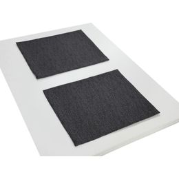 Platzset WIRTH, B:40cm L:35cm, schwarz, Obermaterial: 90% Polyester, 10% Baumwolle, Platzsets, "Torbole"