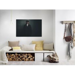 A.S. Cr&eacute;ation Leinwandbild A.S. CR&Eacute;ATION, B:90cm H:60cm, schwarz, Holz, Stahl, Wohnzimmer, Bilder, "roger", Keilrahmen Bild Mann Leinwand-Bild Wohnzimmer modern