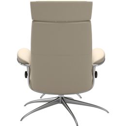 stressless "Paris" Set, Relaxsessel mit Hocker, mit Hocker, Low Back mit Kopfst&uuml;tze, mit Star Base, Gestell Chrom