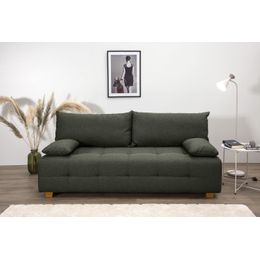 Schlafsofa Collection AB, B:196cm H:45cm T:96cm, grün, 100%Polyester, Kinderzimmer, Sofas, "Bella, B: 196 cm, Liegefl. 145x196 cm", mit Bettfunktion,