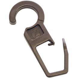 Faltenclip Gardinia, braun, Gardinenbefestigungen, "Faltenlegehaken &Ouml;se &Oslash; 10 mm", Serie Gardinenstangen-Set Lugano Classic &Oslash; 28 mm