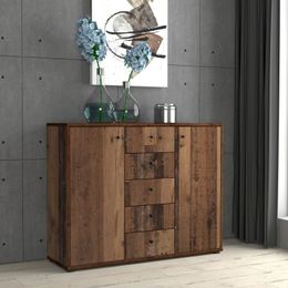 Kommode FORTE, B:108,8cm H:85,5cm T:34,8cm, braun, Dekorfolie, FSC-zertifizierter Holzwerkstoff, Flur, Sideboards, "Tempra", Breite 108,8 cm
