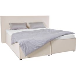 Polsterbett, B:213cm L:213cm, beige, LeGer Home by Lena Gercke, 100% Polyester, Betten, "Isaline", wahlweise ohne Matratze oder mit 3 Matratzenarten,