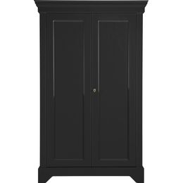Garderobenschrank Woood, schwarz, Holzwerkstoff, Flur, Schr&auml;nke, "Isabel", mit 4 Fachb&ouml;den, H 191 cm x B 118 cm