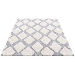 Hochflor-Teppich Carpet City, B:120cm H:20mm L:170cm, grau, Polypropylen, Teppiche, "Focus 4497", L&auml;ufer, Boho, Hochtief-Muster/ 3D-Effekt, f&uuml;r