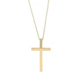Adelia´s ADELIA ́S Damen Kette mit Anhänger "Neuheit 2025 - Unisex Edelstahl Halskette mit Anhänger Kreuz", unbekannt, Edelstahl, gold, Edelstahl, Halsketten