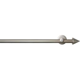 Gardinenstange Garesa, L:450cm &Oslash;:16mm, grau, Aluminium, Gardinenstangen, "SEFRA", Vorhanggarnitur,Innenlaufgarnitur, verl&auml;ngerbar, Endknopf Spitze