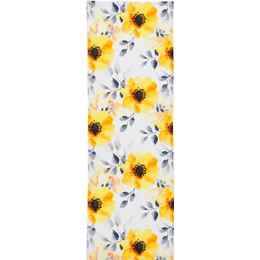 Tischl&auml;ufer done., B:45cm L:150cm, gelb, Baumwolle, Tischdecken, "Yellow Roses, mit Rosenmotiv", Digitaldruck, Ma&szlig;e ca. 45x150 cm