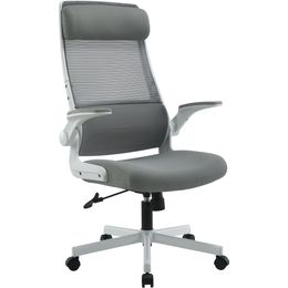 Bürostuhl Places of Style, B:68cm H:119cm T:72cm, grau, Stühle, "Menton, ergonomischer Schreibtischstuhl", inkl. Kopfkissen, Lendenwirbelstütze,