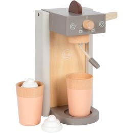 Small Foot Kinder Kinder-Kaffeemaschine "Kaffeemaschinen-Set, grau tasty", grau, Holz, B:16cm H:19cm T:11cm, Spielzeug-Haushaltsgeräte
