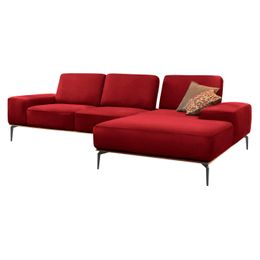 Ecksofa W.Schillig, B:299cm H:88cm T:178cm, rot, Longlife Xtra-Leder Z73: Naturwalkleder der Luxusklasse aus den erlesensten Rohh&auml;uten. Hautst&auml;rke 1,