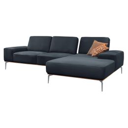 Ecksofa W.Schillig, B:299cm H:88cm T:178cm, blau, Longlife Xtra-Leder Z73: Naturwalkleder der Luxusklasse aus den erlesensten Rohh&auml;uten. Hautst&auml;rke