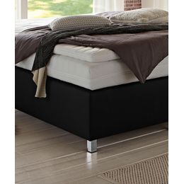 Boxspringbett, B:180cm L:200cm, schwarz, Westfalia Schlafkomfort, Komplettbetten, "London in den Breiten 160x200, 180x200cm & 200x200cm"