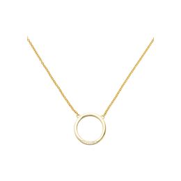 Jobo Damen Kette mit Anhänger "Kreis Ring", Diamanten Gelbgold 585, L: 44gelbgold 585, Diamanten, Gelbgold 585, Halsketten, 585 Gold 7 Diamanten 44 cm