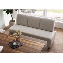 Polsterbank, B:162cm H:91cm T:67cm, beige, exxpo - SOFA FASHION, NaturLeder;Strukturstoff (Zusammensetzung: Polyester 100%);Luxus-Microfaser