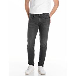 Replay Herren Slim-fit-Jeans "Anbass", grau, Gr. 32, Denim/Jeans, Obermaterial: 99% Baumwolle, 1% Elasthan, Jeans