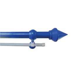 Gardinenstange Garesa, L:390cm &Oslash;:28mm, blau, Holzwerkstoff, Kunststoff, Gardinenstangen, "SEMARA", Vorhanggarnitur, Kunststoff, verl&auml;ngerbar, mit