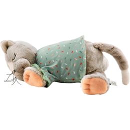Sterntaler Kinder Kuscheltier "Schlaf-Gut-Figur Katze Lilly", grau, B:21cm H:9cm L:23cm, Plüschfiguren, mit Sound-Modul