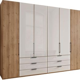 Dreht&uuml;renschrank Wiemann, B:295,3cm H:216cm T:58cm, braun, Floatglas, Holzwerkstoff, Schr&auml;nke, "Monaco", mit Teil-Glasfront sowie hochwertige