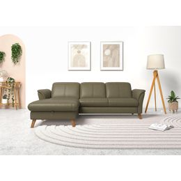Sit & More Ecksofa SIT & MORE, B:245cm H:91cm T:178cm, gr&uuml;n, 100% Polyester, Wohnzimmer, Sofas, "Romero L-Form", wahlweise mit oder ohne Relax-Funktion,