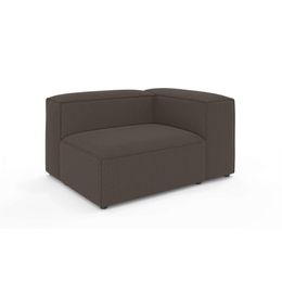 Sofa-Eckelement OTTO HOME, B:130cm H:72cm T:100cm, braun, 100% Polyester, Polsterelemente, "HAILY Sessel mit Armlehne links/rechts, Maße B/T/H: