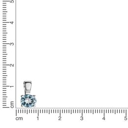 Vivance Damen Kettenanh&auml;nger "925/- Sterling Silber rhodiniert Blautopas", one-size, Silber 925 (Sterlingsilber), 0,4 g, wei&szlig;, Silber 925