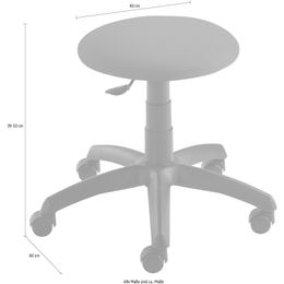 mayer Sitzm&ouml;bel Arbeitshocker MAYER SITZM&Ouml;BEL, B:60cm H:39cm T:55cm, grau, Hocker, "myKENNY"