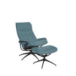 stressless "London" Set, Relaxsessel mit Hocker, mit Hocker, High Back, mit Star Base, Gestell Schwarz
