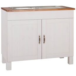 Sp&uuml;lenschrank Home Affaire, B:100cm H:85cm T:50cm, wei&szlig;, K&uuml;che, Schr&auml;nke, "Alby", Breite 100 cm, 1 Fach