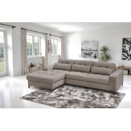 Ecksofa, B:260cm H:85cm T:176cm, braun, exxpo - SOFA FASHION, Wohnzimmer, Sofas, "Bonito, mit Rücken- und Sitztiefenverstellung, inkl. Bett &
