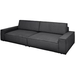 Big-Sofa Home Affaire "NEU: SHERWOOD XXL, Big-Sofa (316cm), extra tiefe Sitzfl&auml;che 95 cm", anthrazit, B:316cm H:90cm T:135cm, 100% Polyester, Sofas, Big-Sofa, bequemer Sitzkomfort, Cord u. Leinenoptik, Kedernaht
