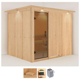 Karibu Sauna "Gitte", Saunaofen, integrierte Steuerung, 9 kW, beige, Saunen, Ofen 9 kW integr. Strg