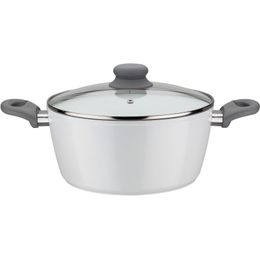GSW Kochtopf "Fiona", &Oslash; 28cm + H&ouml;he 12,5cm, wei&szlig;, T&ouml;pfe, wei&szlig; mit Softtouch-Griff kratzfeste ILAG CERAMICVeredelung, Induktion