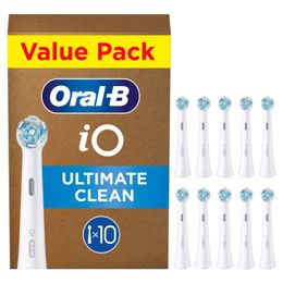 Oral-B Herren Aufsteckbürsten "iO Ultimative Reinigung", 10 Stk., weiß, Zahnbürstenköpfe, für fortgeschrittene Tiefenreinigung und Plaque-Entfernung