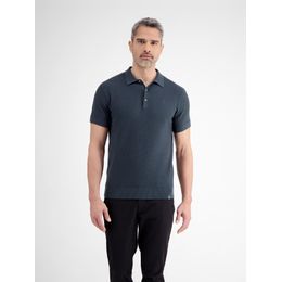 Lerros Herren Poloshirt "Lerros Strick-Polo mit klassisch geknöpftem Kragen", blau, Gr. XL, 100% Baumwolle, Shirts