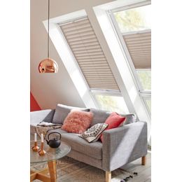 Dachfensterplissee SUNLINES, B:61,3cm H:99,5cm, beige, Obermaterial: 100% Polyester, Plissees, "Young Style Energy Saving", mit Energiespareffekt,