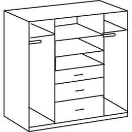 Kleiderschrank wimex, B:180cm H:199cm T:58cm, wei&szlig;, Schlafzimmer, Schr&auml;nke, "Click", ohne Spiegel