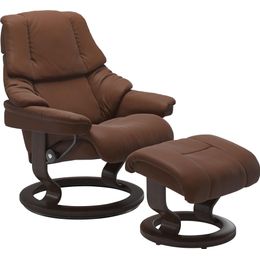 stressless "Reno" Set, Relaxsessel mit Hocker, mit Hocker, mit Classic Base, Gr&ouml;&szlig;e S, M & L, Gestell Braun