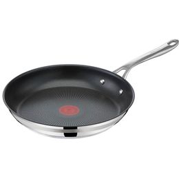 Tefal Bratpfanne "Jamie Oliver Cook Smart, Pfanne Induktion mit Antihaftversiegelung", &Oslash; 24cm + H&ouml;he 5cm, silber, Pfannen, Thermo-Signal bei idealer