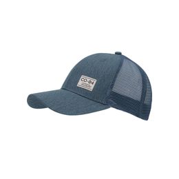 Chillouts Herren Baseball Cap "Denver Hat", blau, unifarben, Baumwolle, Kunstfaser, Caps, mit luftdurchlässigem Netzrücken & stylischem Logo-Patch
