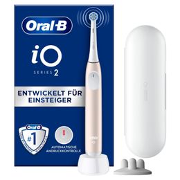 Oral-B Elektrische Zahnbürste "iO Series 2"calm pink, Elektrozahnbürsten, für die sanfte Reinigung, Reise-Etui, Aufsteckbürstenhalter