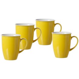 Ritzenhoff & Breker Becher "Kaffeebecher Doppio 320 ml 4er Set", gelb, RITZENHOFF & BREKER, Trinkgefäße