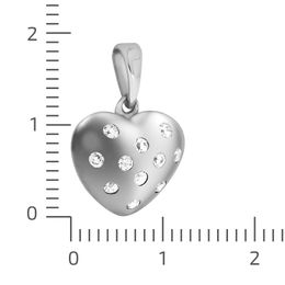 Vivance Damen Kettenanh&auml;nger "925 Silber rhodiniert mit Zirkonia", one-size, Silber 925 (Sterlingsilber), 1,7 g, wei&szlig;, Silber 925 (Sterlingsilber),