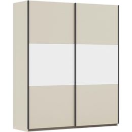 Schwebetürenschrank Rauch, B:175cm H:210cm T:59cm, beige, Holzwerkstoff, Schränke, "Kleiderschrank Schrank Garderobe Garderobenschrank Wäscheschrank